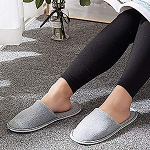 Rocutus 2 Pair Disposable Slippers,Disposable Slippers Bulk Guest Slippers,Travel Portable Polyester-cotton Slippers Home Interior Slippers Hotel Special Anti-skid Shoes Cotton Trailer