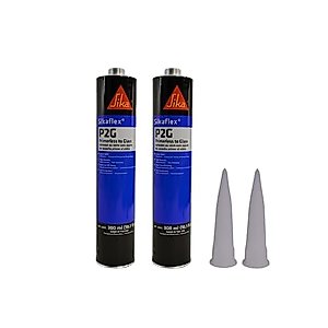 Auto Glass Sealant Windshield Urethane Glue Sikaflex P2G Primerless Adhesive x 2