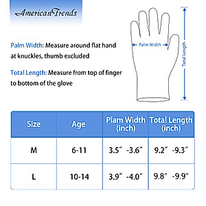 Boys Winter Snow Ski Gloves Kids Gloves Waterproof Windproof Teen Girls Gloves with Warm Fleece Liner 05 Black Large