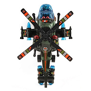 Vokodo Military Helicopter with Lights Sounds Bump and Go Self Riding Army Chopper Aircraft Toy Durable Battery Operated Kids Action Airplane Pretend Play Great Gift for Children Boys Girls Toddlers