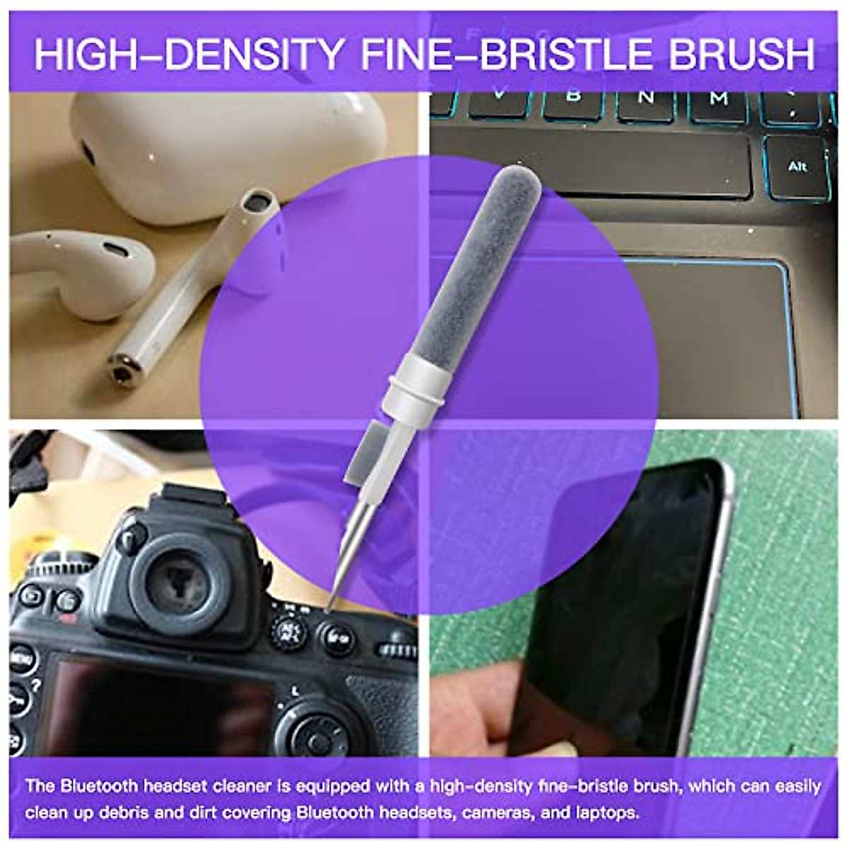 FranyyCo Bluetooth Earbuds Cleaning Pen, Multifunction Airpod Cleaner Kit for Wireless Earphones Bluetooth Headphones Charging Box Accessories, Computer, Camera and Mobile Phone.