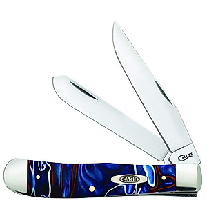 Case WR XX Pocket Knife Patriot Kirinite Trapper Item #11200 - (10254 SS) - Length Closed: 4 1/8 Inches