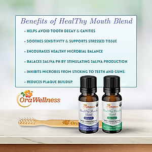 OraWellness Healthy Mouth Blend Organic Toothpaste & Mouthwash Alternative Tooth Oil, Natural Mouth Rinse for Healthy Teeth & Gums for Women, Men and Kids, Pack of 1