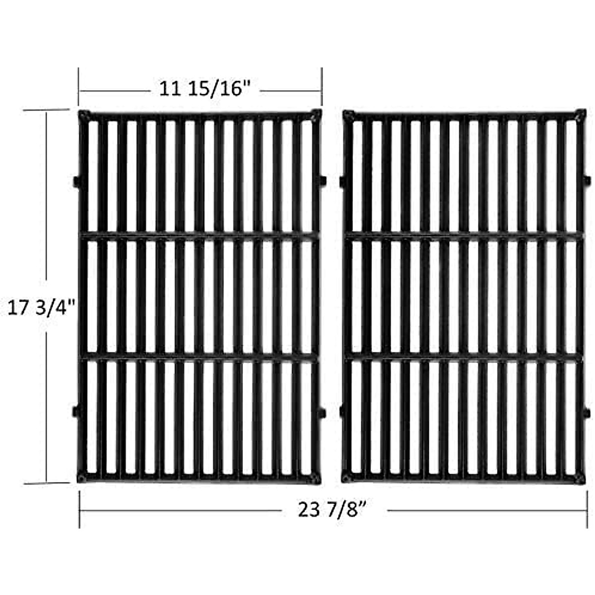 MONIBAQ Grill Grates Replacement for Weber Spirit 310, Grill Replace Parts for Spirit II 310 Series, Cast Iron Cooking Grid Replace for Weber Spirit E-310 S-310 Genesis 1000 Genesis Gold Silver