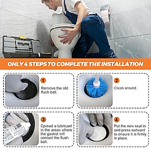 Beaquicy 2PCS 385311658 RV Toilet Seal, Flush Ball Seal Kit - Replacement for Dometic 300/310/320 Toilet Seal Gasket Kit Camper Trailer Toilets, Solve The Leakage Problem