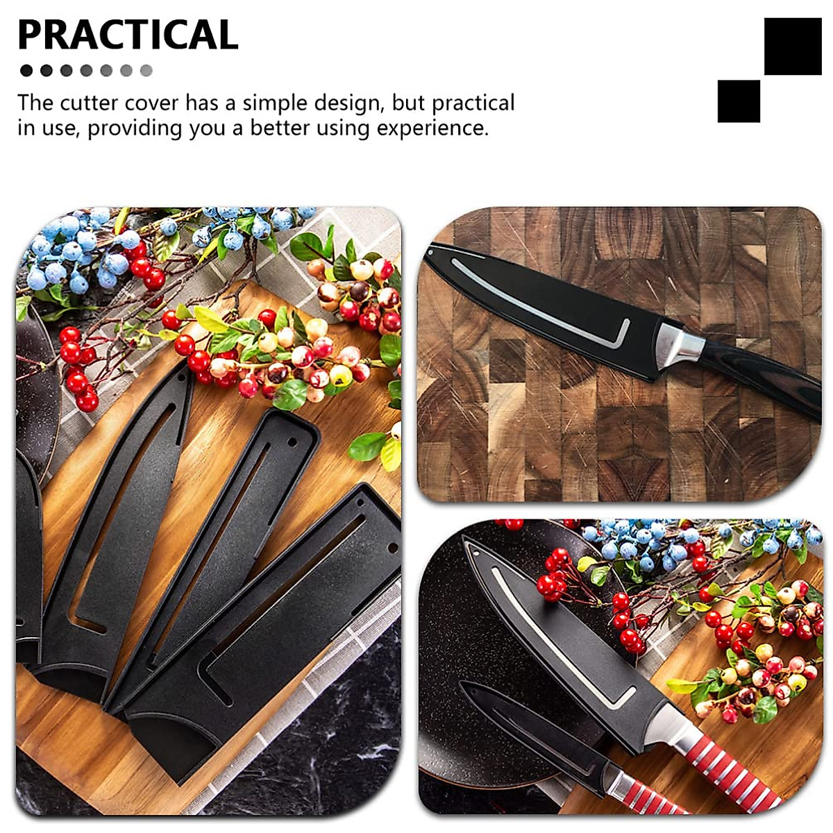 Hemoton 6pcs Scabbard Cutter Cutter Protector Kitchen Gadget Kitchen Utensil Plastic Knives Protectors Plastic Cutter Cover Cutter Protective Cover Cutter Accessories Cutter Sleeve