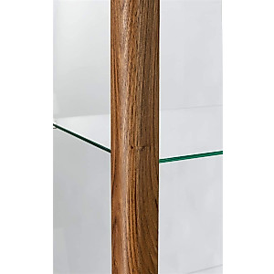 Displays2go Wood and Glass Curio Cabinet with Locking Doors – Walnut (DCKDWDWN30)