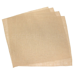 CleverDelights 36 Inch Burlap Squares - 4 Pack - Premium Jute Burlap Fabric - Finished Edges - 36" x 36"