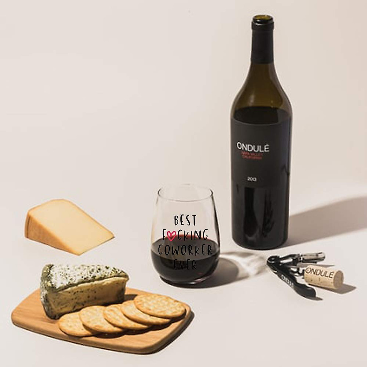 Perfectinsoy Best Coworker Ever Wine Glass, Funny Coworker Gift For Her, Women, Wife, Sister, Mother, Aunt, Grandma, Son, Daughter, Husband, Friend Leaving or Going Away Present for Men and Women