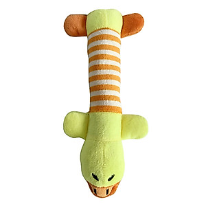Dog Plush Toy,Cute Striped Animal with 4 Legs Squeaky Dog Chew Toy,Bite Resistant Sound Design Cute Appearance Stuffed Animal Toy Decoration for Pet Dog Cat Teeth Grinding Cleaning Duck(Duck)