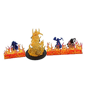 Wall of Fire Miniature (Set of 8) Spell Effects Flame Terrain for D&D, Dungeons and Dragons, Pathfinder and Other Tabletop RPG