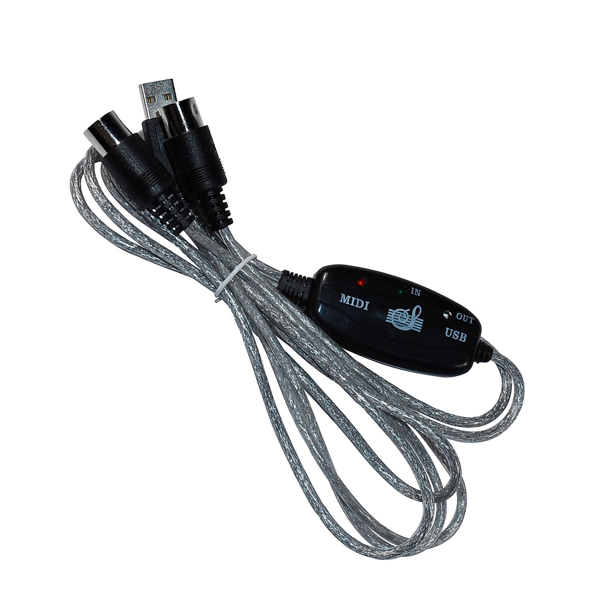 HQRP USB in-OUT MIDI Interface Cable Converter PC to Music Keyboard Adapter Cord fits Roland A-800 Pro USB MIDI Controller Keyboard