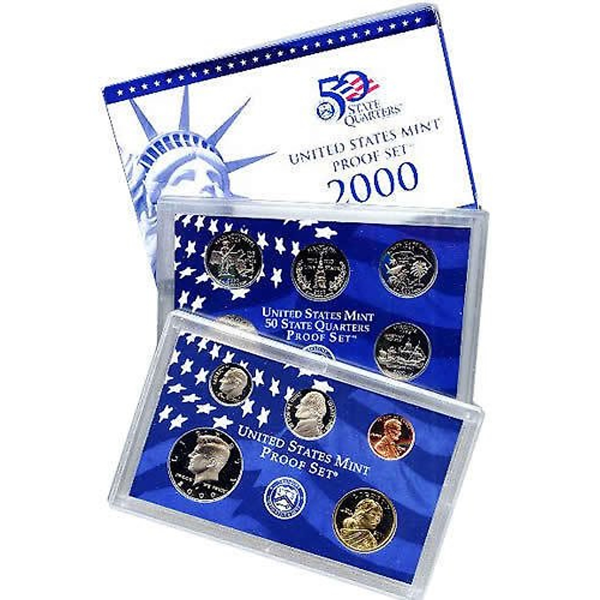 1959-2009 US MINT BU PROOF SETS IN OGP w/COA'S -51 YEARS!