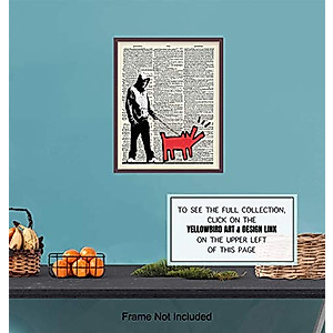 Banksy Graffiti 8x10 Wall Decor Picture - Modern Art Decoration Poster for Home, Apartment, Office, Dorm, Living Room, Bedroom, Bathroom - Gift for Contemporary Urban Street Mural Fan