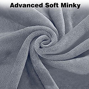 Weighted Blanket Twin Size 48''x72'' 12lbs Soft Minky Weighted Blankets for Adult All-Season with Premium Glass Beads for Sleep Partner (Dark Grey)