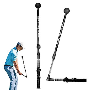 BigKing Golf Swing Trainer Aid Adjustable, Golf Training Aid to Improve Hinge Foldable Golf Swing Training Aid Stick,Forearm Rotation, Rotation Shoulder, Golf Trainer with Ergonomic Grip (Blue)