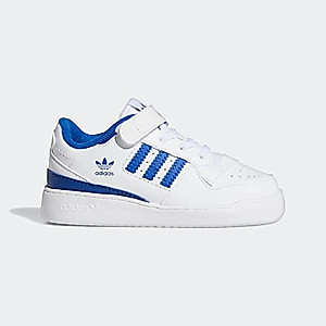 adidas Originals Forum Low Sneaker, White/Team Royal Blue/White, 6 US Unisex Big Kid