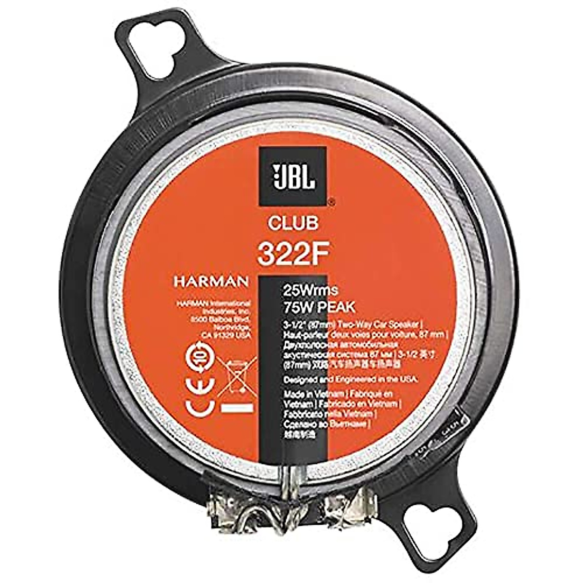 JBL Club 322F - 3.5 Inch Two-way Component Speaker System (No Grill)