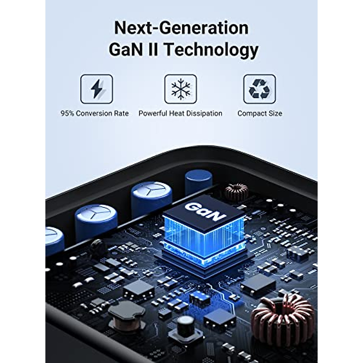 UGREEN USB C Charger 65W Nexode 3 Ports GaN Laptop Charger Block, Compact Foldable Wall Charger Compatible with MacBook Pro/Air, Dell XPS, iPhone 14, iPad Pro, Galaxy S23, Pixel 7, Steam Deck (Black)