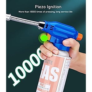 Upgraded Butane Grill & Cooking Blow Torch, Kitchen Torches Head Cooking Adjustable Kitchen Culinary Grilling Tool For Sous Vide, Creme Brulee, Baking, Outdoor BBQ (Tank Not Included)