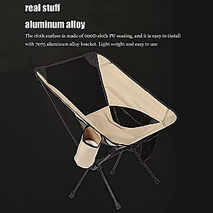 UTOQIA Camping Chair Camp Chair Outdoor Aluminum Alloy Folding Chair Portable Beach Ultralight Fishing Stool Lightweight Compact Camping Backpack Chairs Folding Chairs Outdoor Fishing Chair