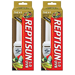 (2 Pack) Zoo Med ReptiSun 5.0 Compact Fluorescent Lamps - 26w