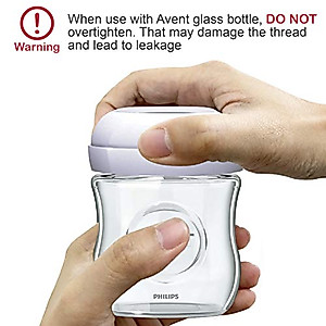 Replacement Screw Ring Compatible with Philips Avent Natural Bottles, Avent PP Bottles or Natural Glass Bottles; Not for AntiColi Nipple, Made by Maymom; Replace Avent Natural Screw Ring Collar