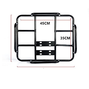 Food Delivery Box Rack Rear Grille,Electric Bicycle Delivery Box Rack Rear Grille 80kg Loading Seamless Steel Tube Universal for Motorcycle(Guardrail (inner diameter 45/35))