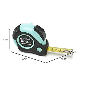 Amazon Basics Household Tool Set with Tool Storage Box - 150-Piece, Turquoise