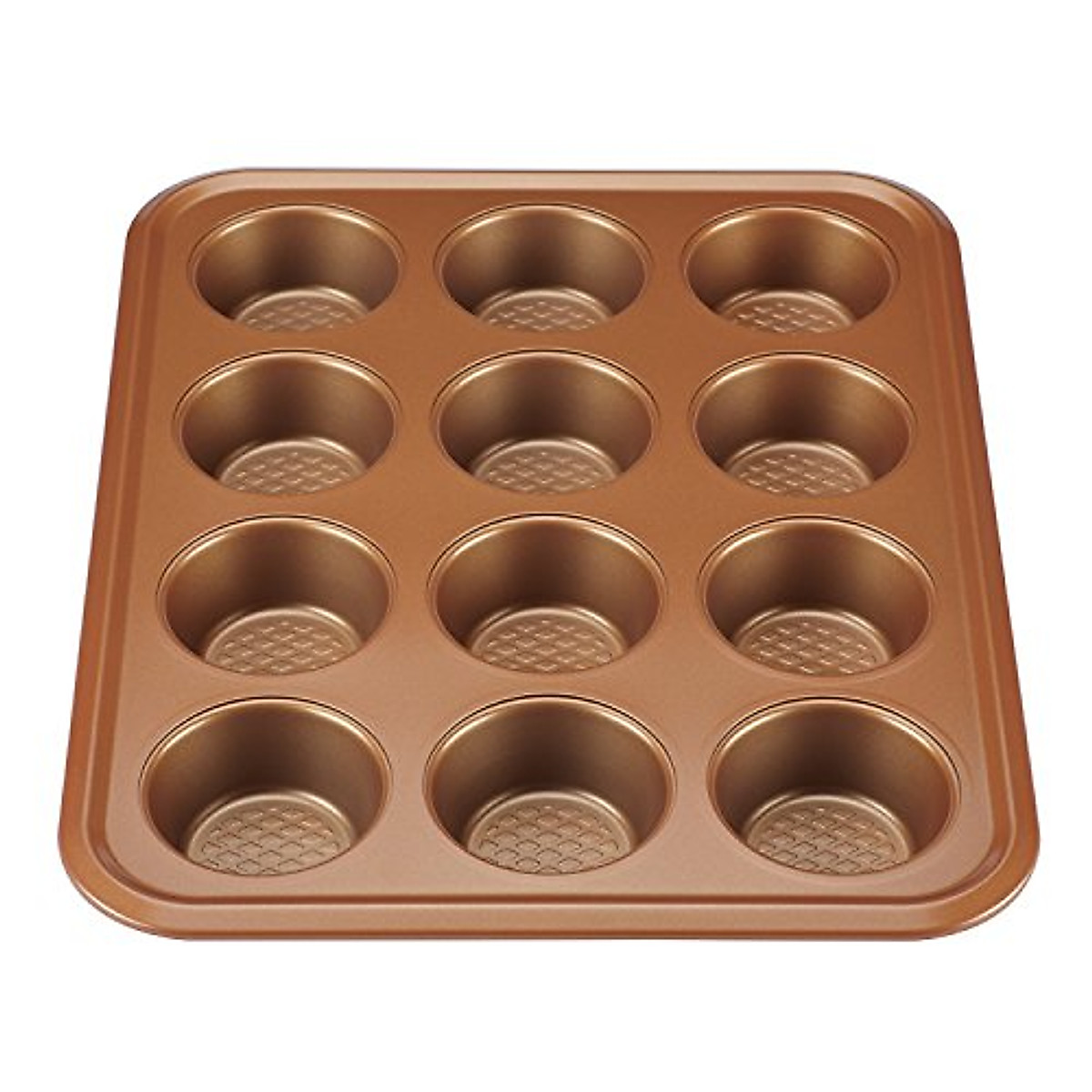 Ayesha Curry Nonstick Bakeware Nonstick 12-Cup Muffin Tin / Nonstick 12-Cup Cupcake Tin - 12 Cup, Brown
