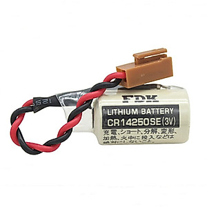 KANGLEUS (Packs for Your Choice) 4pcs Replacement for FDK CR14250SE 3V 1/2AA PLC Battery for 1747-BA Backup Power Supply with Brownk Plug (4-Pack)