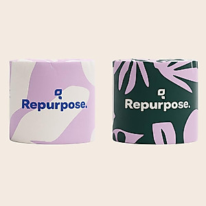 Repurpose 100% Bamboo Toilet Paper, 3-Ply, Tree-Free, Plastic-Free, FSC Certified, Septic Safe, Fast Dissolving, RV-Friendly, 12 Rolls (300 Sheets/Roll), No Fragrance/Dyes