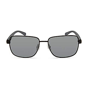 Timberland Men's TBA9263 Polarized Rectangular Sunglasses, Matte Black, 58mm