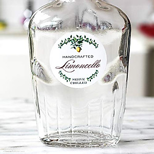 LIMONCELLO LABELS, Garland Style, 2" ROUND CIRCLE - 12 / PKG