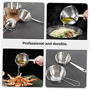 Veemoon Chocolate Milk 3pcs and Stick Pouring Pour Stainless Warmer Stockpot Kitchen Korean Spout Non Handle Soup Cookware Stovetop Melting Cooking Pot Stove Ml Saucepan Boiling Turkish Coffee Pot