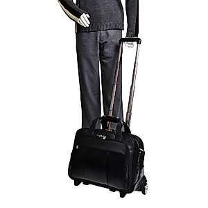 McKlein R Series Laptop Roller, Black Leather (80715)
