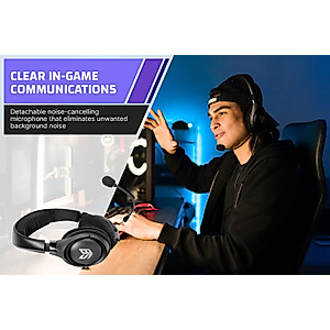 Sound Blaster Blaze V2 Over-Ear Gaming Headset with Detachable Noise-Cancelling Microphone, Volume and Mic Mute Control for PC/Mac/Consoles