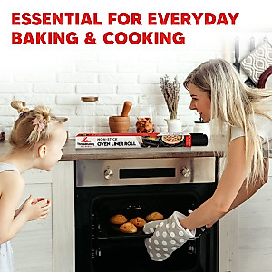 Teflon Liner Roll for Ovens, Stovetops & Grills (75” x 17”) - Custom Cut to Size & Shape Needed - Versatile Non-Stick Teflon Mat, Can Use As Oven Liner, Grill Mat, Stovetop Cover, Baking Sheet, etc.