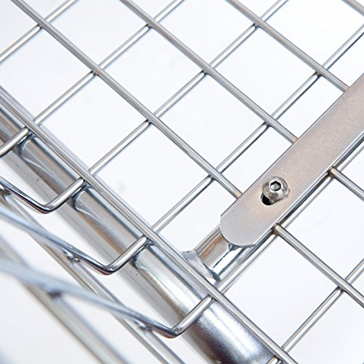 Coin Laundry Cart, CART&SUPPLY [Heavy Duty][Rolling Cart] Laundry Cart with Double Pole Rack [Chrome]