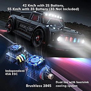 HYPER GO 14301 1/14 RTR Brushless RC Drift Car with Gyro, Max 34 mph Fast RC Cars for Adults, All-Road Street Bash RC Truck, Electric Powered 4WD Remote Control Car for Drifting Rally