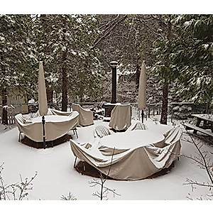 Treasure Garden Medium Rectangular Table Cover without Umbrella Hole - 72"W x 102"D x 36"H