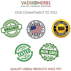 Vadik Herbs Triphala (Trifala) Powder Organic 100 Veg Capsules Immune System Support Supplements