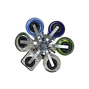 Revolving Alcohol Caddy - 6 Bottles - Liquor Holder Beverage Cocktail Shot Dispenser