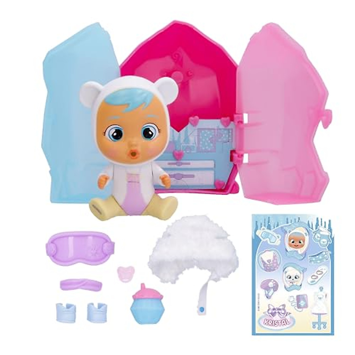 Cry Babies Magic Tears ICY World - Keep Me Warm Series | 8 Surprises, Accessories, Surprise Doll - Great Gift for Kids Ages 3+