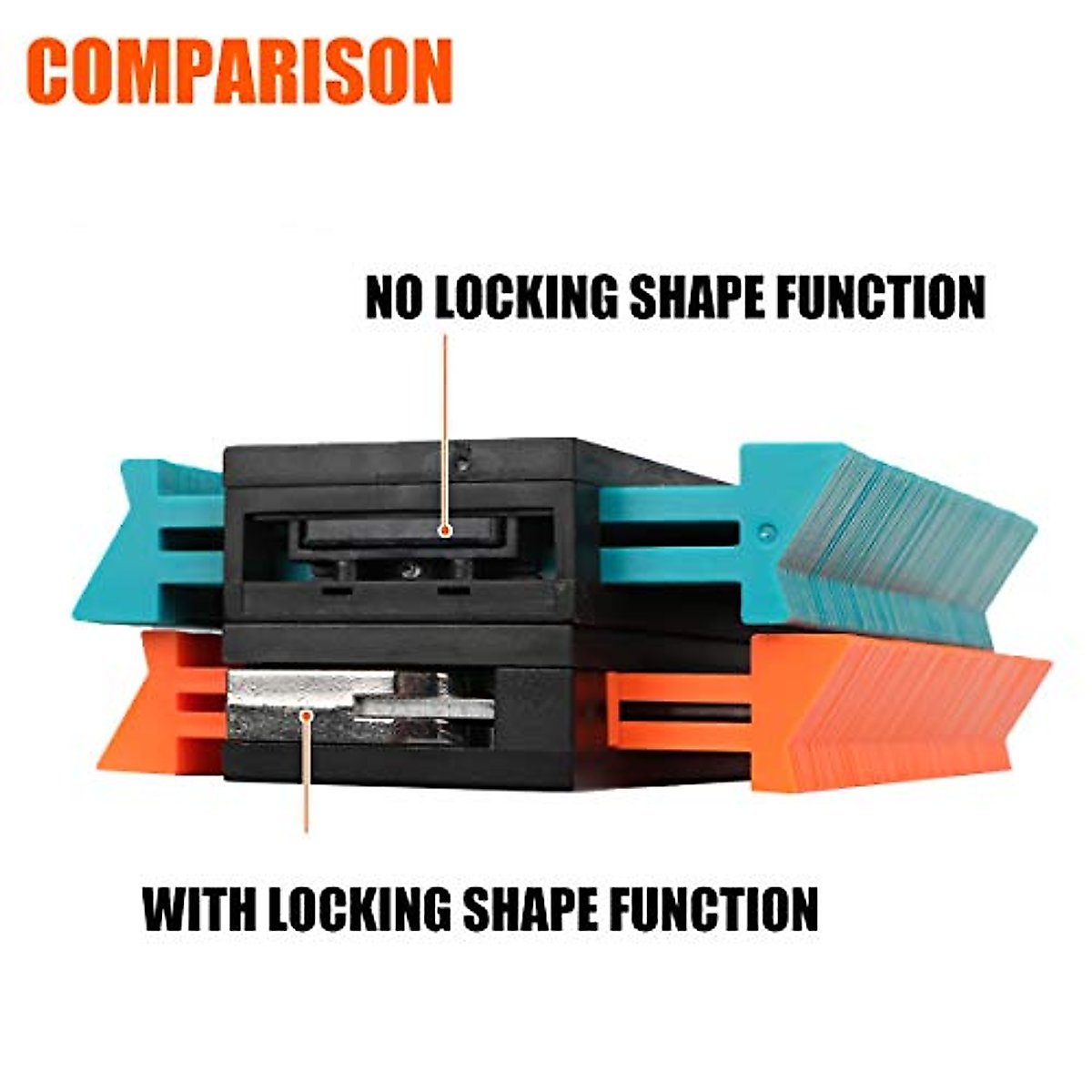 Saker Contour Gauge (5 Inch Lock) Profile Tool- Adjustable Lock-Precisely Copy Irregular Shape Duplicator -Irregular Welding Woodworking Tracing - Must Have Tool for DIY Handyman, Construction