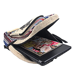 KayJayStyles Natural Handmade Large Multi Pocket Hemp Nepal Backpack (Owl)