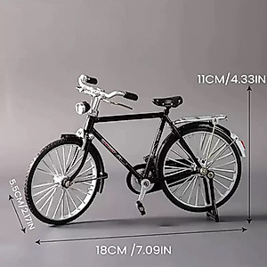 VALINK DIY Bicycled Model kit, Bike Model DIY, Mini Retro Style, Retro Classic Metal Art Bike Model Black