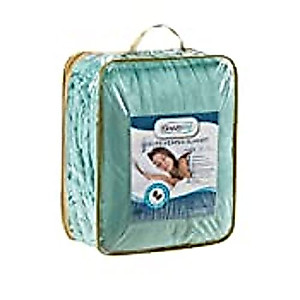 Beautyrest Plush Electric Blanket for Cold Weather, Fast Heating, Auto Shut Off, Virtually Zero EMF, Multi Heat Setting, UL Certified, Machine Washable, Aqua King (90 inx100 in)