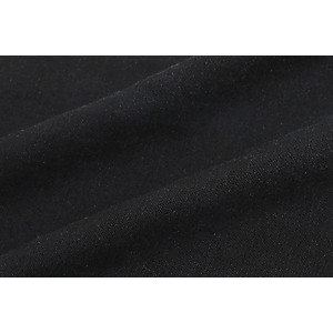 loveimgs Women's Casual Wide Leg Elastic Waist Loose Lightweight Summer Linen Beach Pants Drawstring (Black, XL)