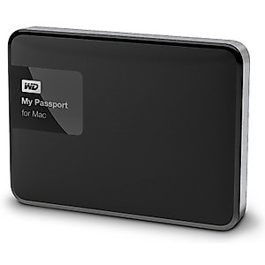 WD 1TB Black My Passport for Mac Portable External Hard Drive - USB 3.0 - WDBJBS0010BSL-NESN